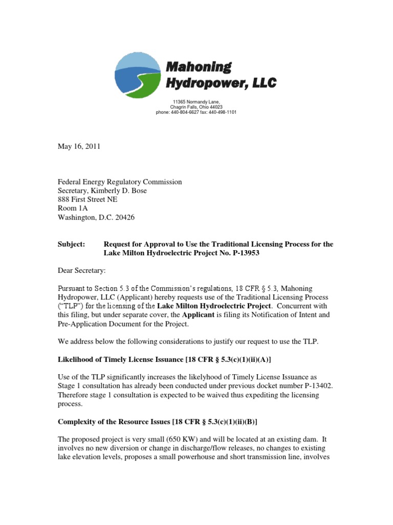 TLP Request | PDF | United States Army Corps Of Engineers ...