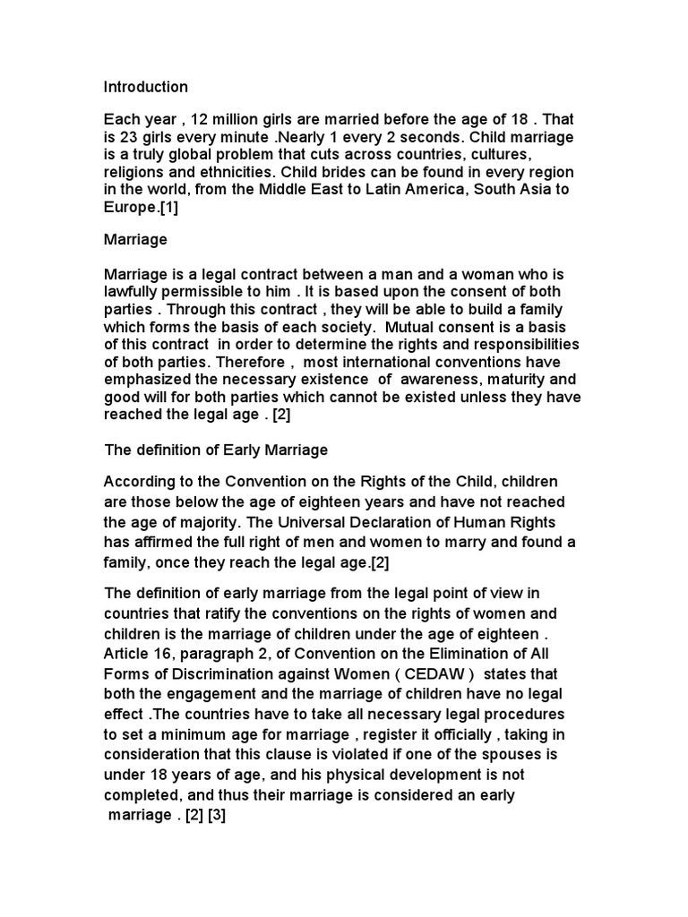 Early Marriage | PDF | Child Marriage | Marriage