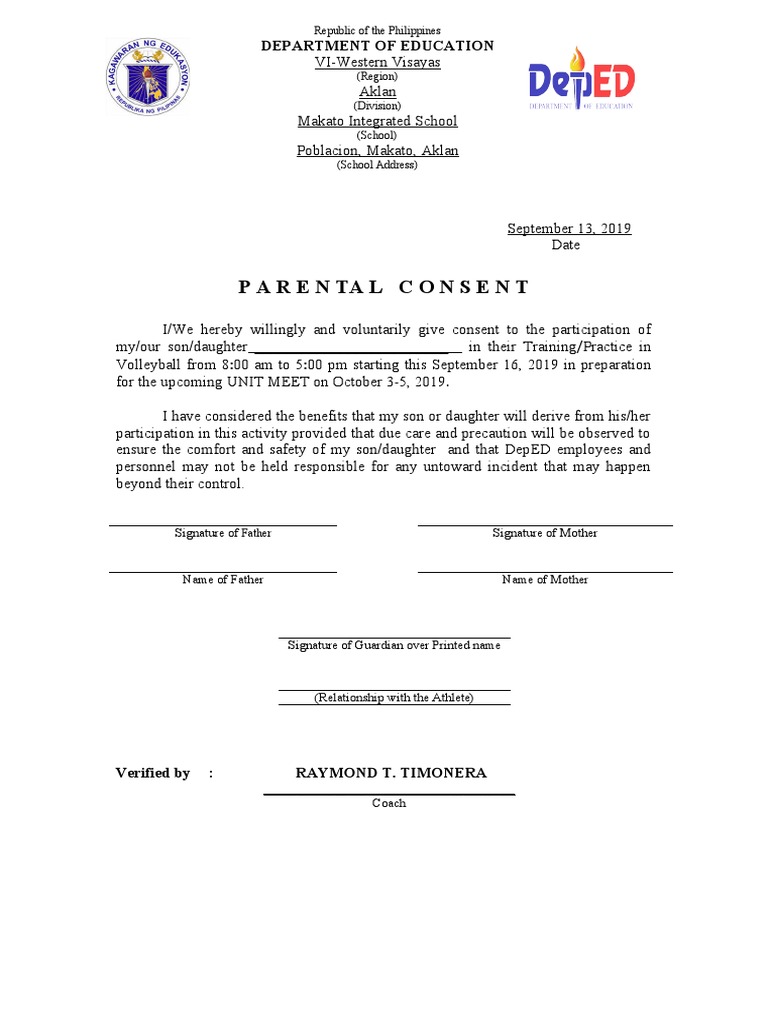 Parental-Consent-training MAKATO IS | PDF | Family | Social Institutions