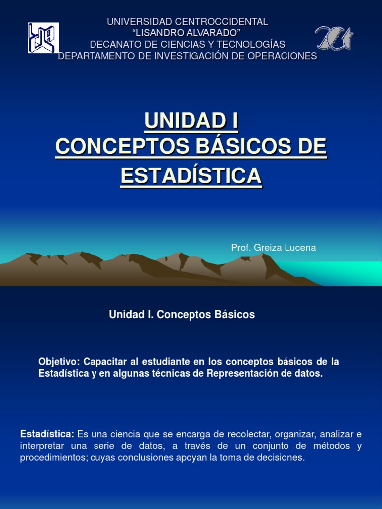 Conceptos Básicos | PDF | Nivel de medida | Estadísticas