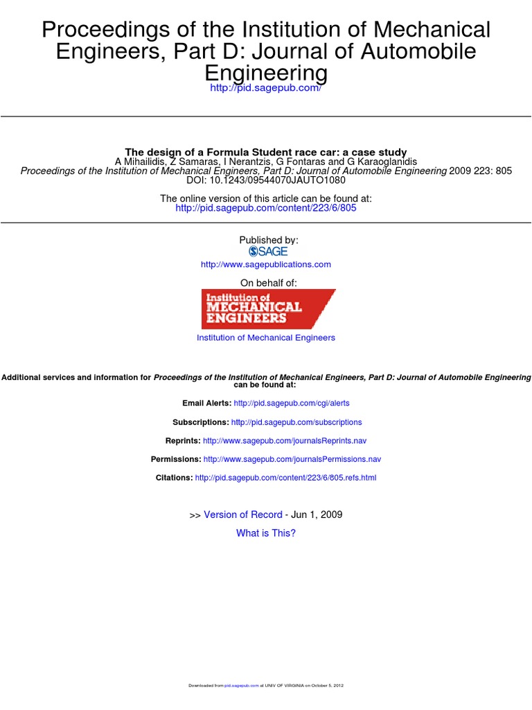 Designing a Formula Student Race Car | PDF | Motor Vehicle | Automotive ...