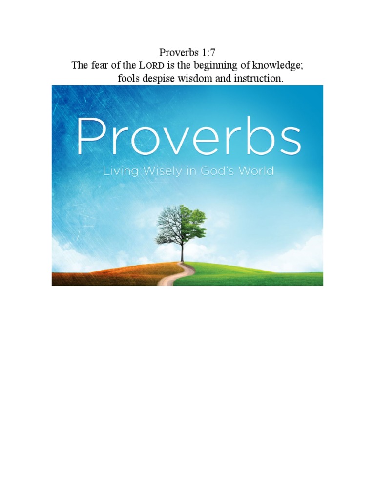 Proverbs | PDF