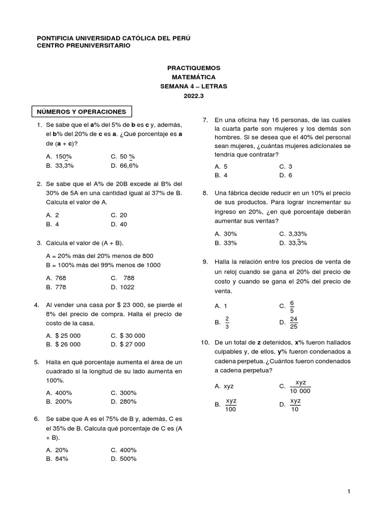 Practiquemos Semana 4 2022.3 V LL | PDF | Triángulo | Factorización