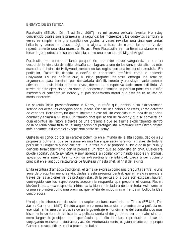 Ensayo de Estética | PDF