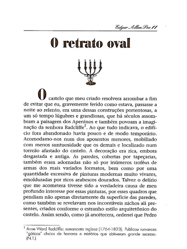 O Retrato Oval Allan Poe | PDF