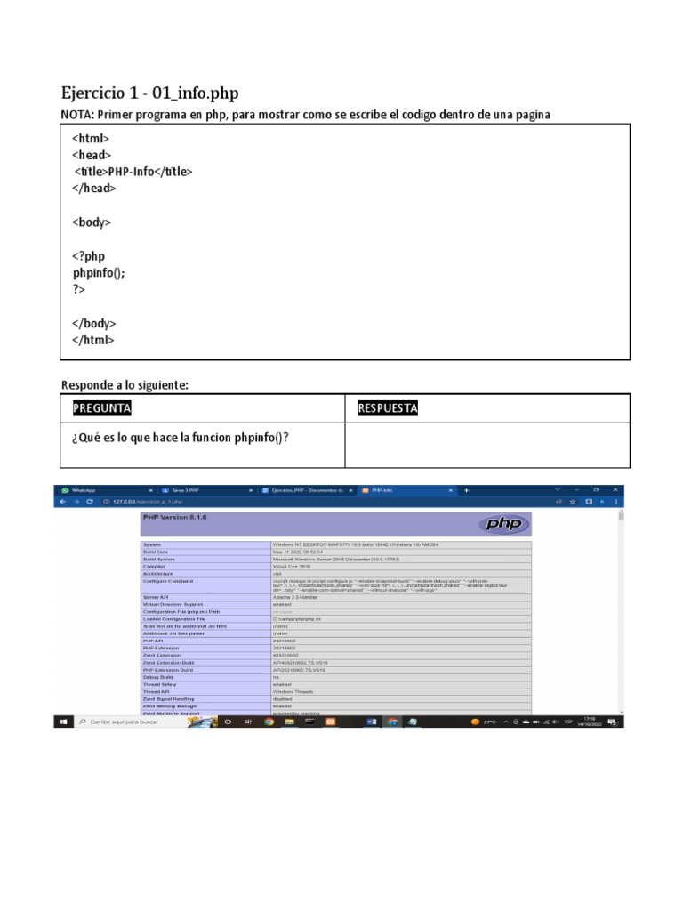 Ejercicios PHP | PDF | Php | Ciencias de la Computación