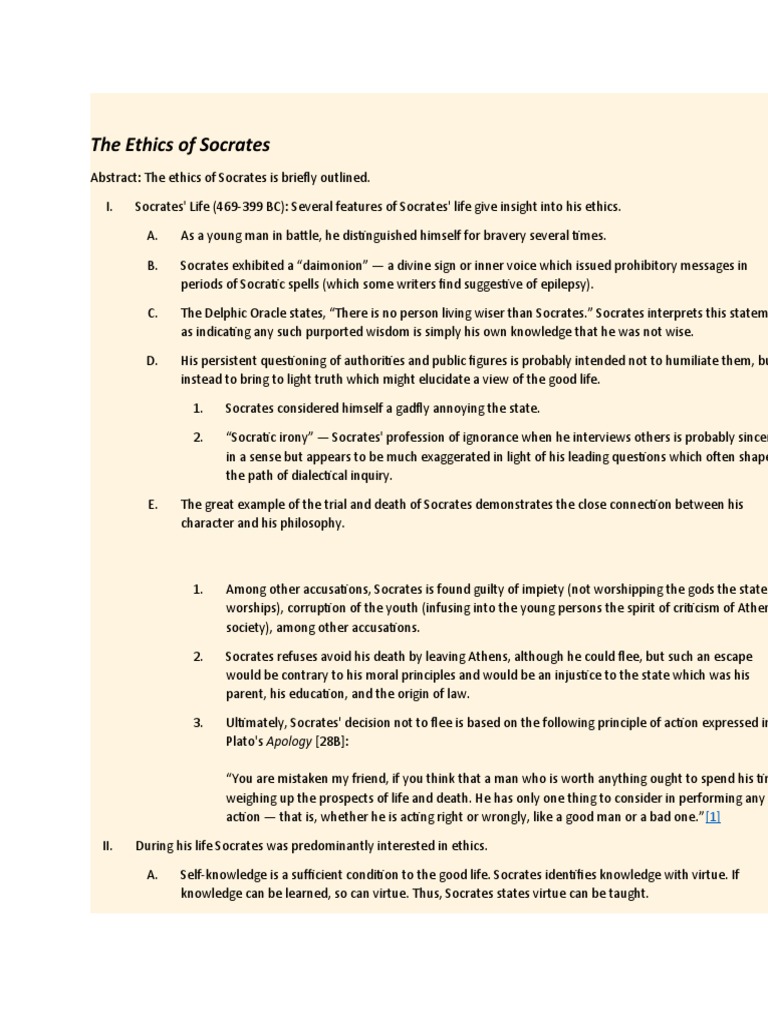 The Ethics of Socrates | PDF | Socrates | Knowledge