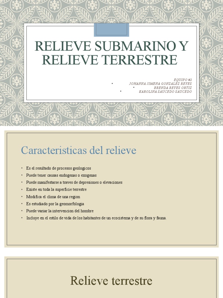 Relieve Submarino y Relieve Terrestre | PDF | Terreno | Tierra