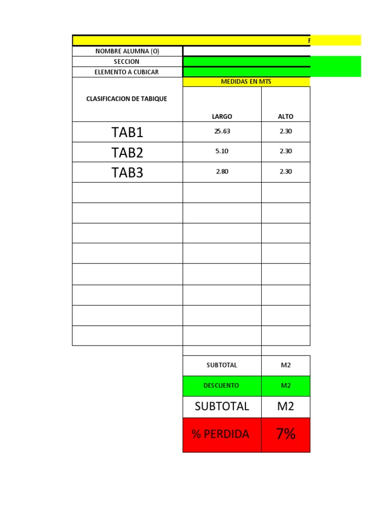 8.5.21 - Planilla Excel - Terminacion - Final | PDF