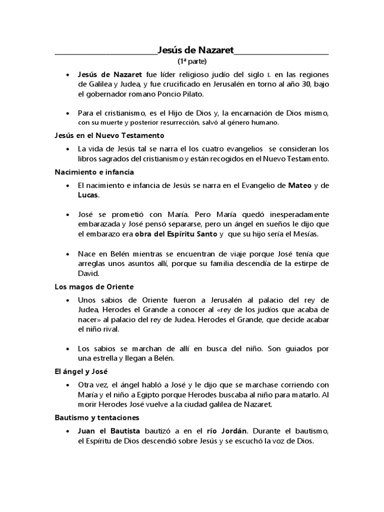 Jesús (I) | PDF | Jesús | Natividad De Jesus