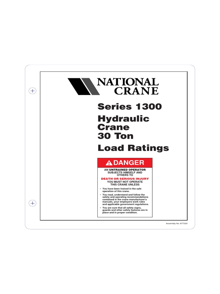 National - 1300 Series | PDF | Crane (Machine) | Elevator