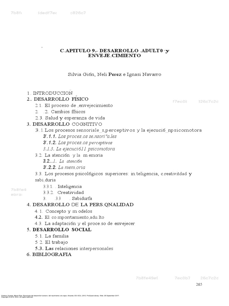 Psicolog A Del Desarrollo Humano Del Nacimiento A La Vejez 1 | PDF | Vejez | Envejecimiento