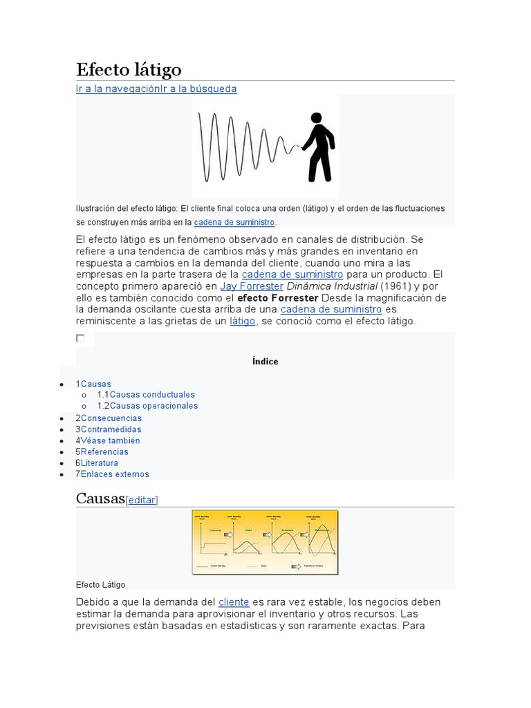 Efecto Látigo | PDF | Negocios económicos | Gestión de la cadena de ...