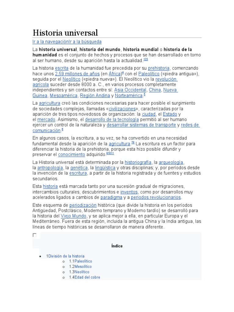 Historia Universal | PDF