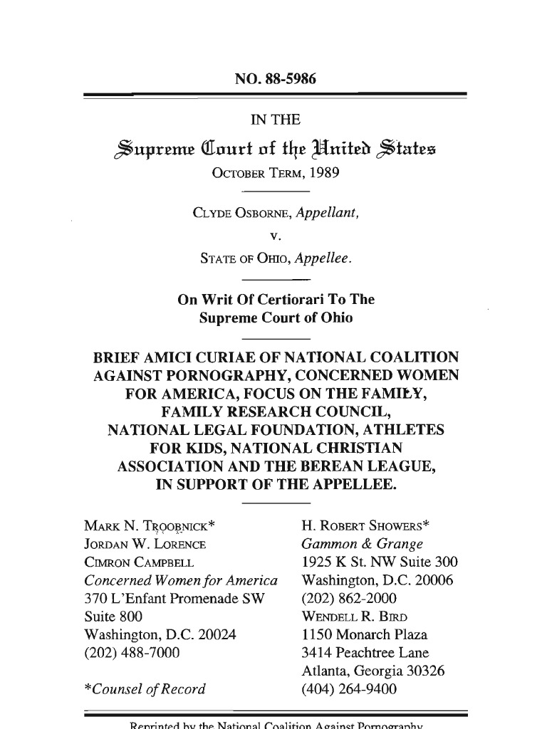 Osborne Vs Ohio | Download Free PDF | Lateralization Of Brain Function ...