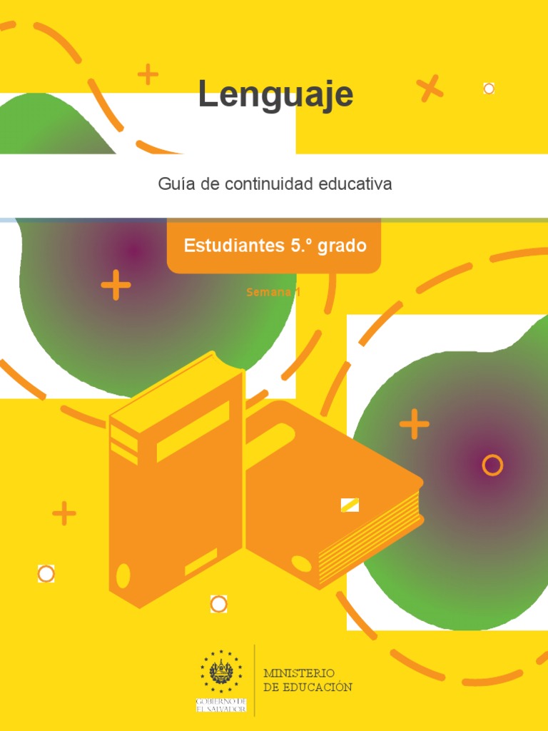 Guia Aprendizaje Estudiante Quinto Grado Lenguaje s1 | PDF ...