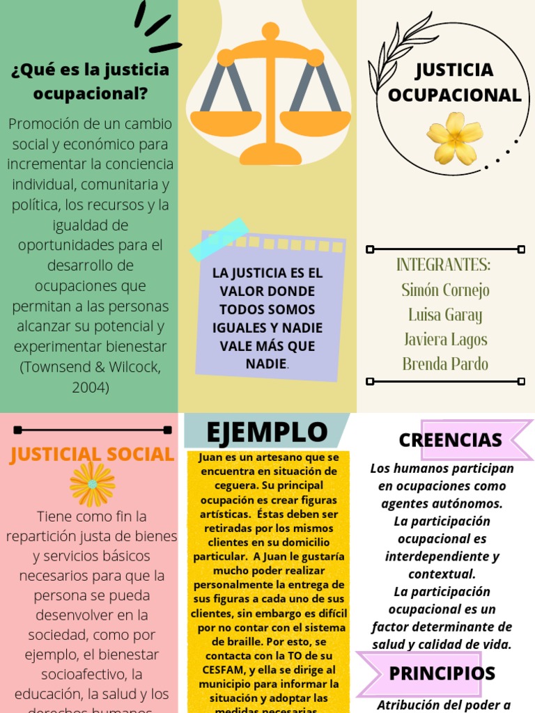 Justicia Ocupacional TRIPTICO | PDF | Justicia | Crimen y violencia
