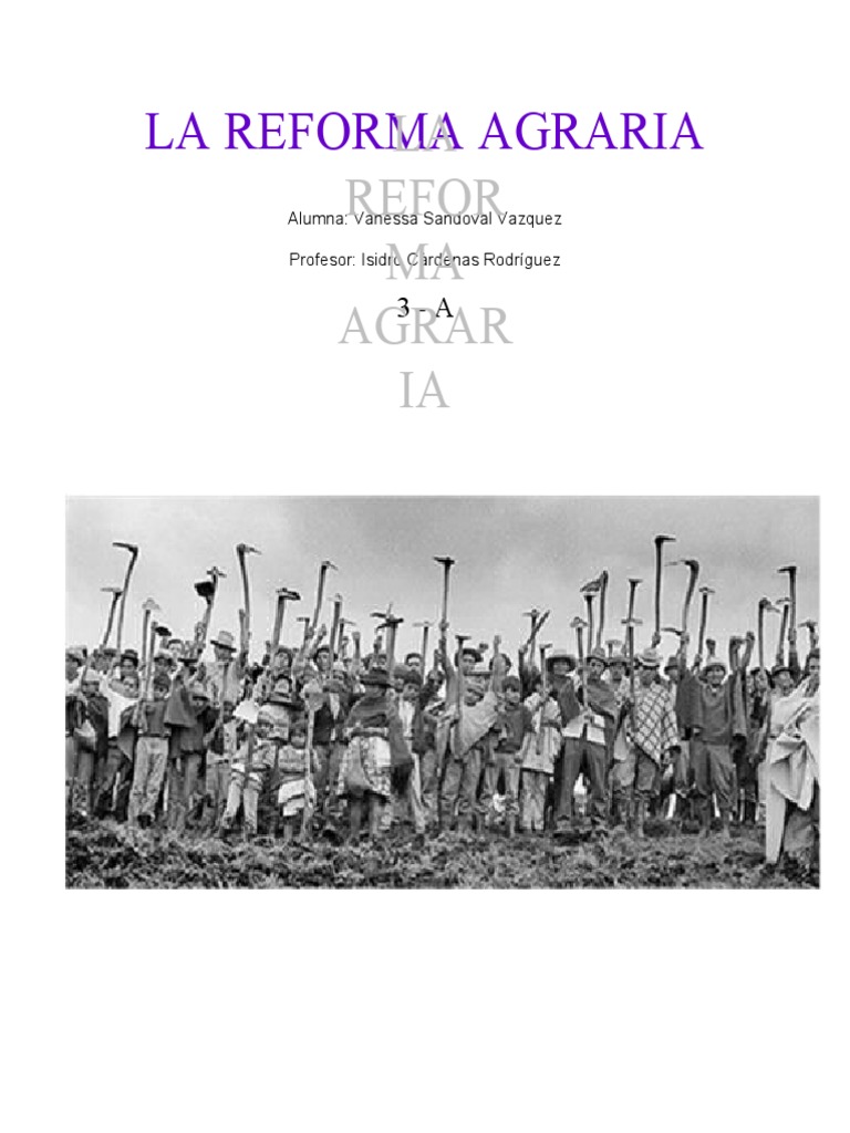 La Reforma Agraria | PDF | Reforma agraria | Agricultura