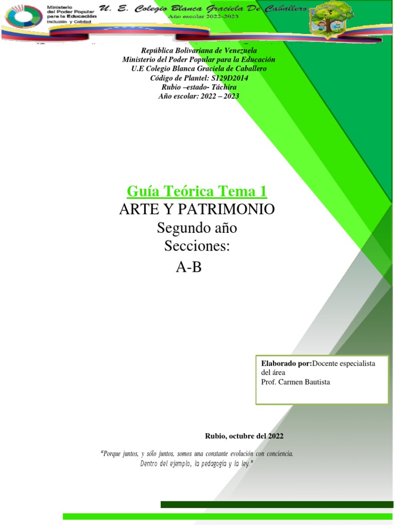 ARTE Y PATRIMONIO 2DO Año | PDF | Sociedad | Pinturas