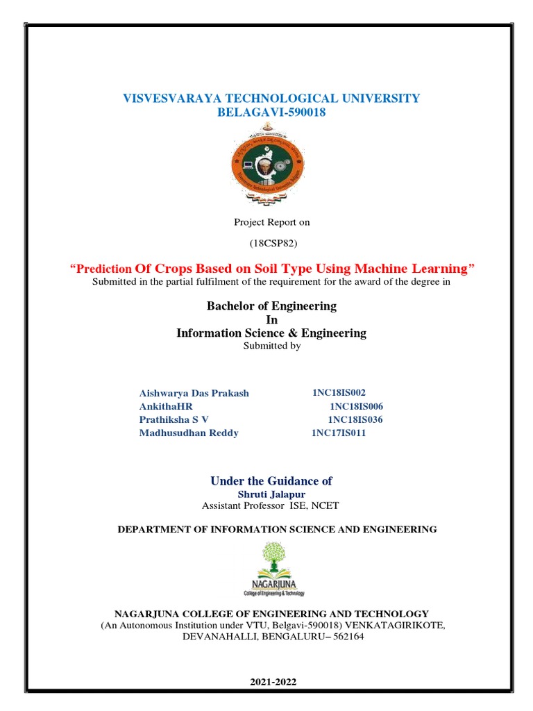 Prediction of Crops Based On Soil Type Using Machine Learning | PDF ...