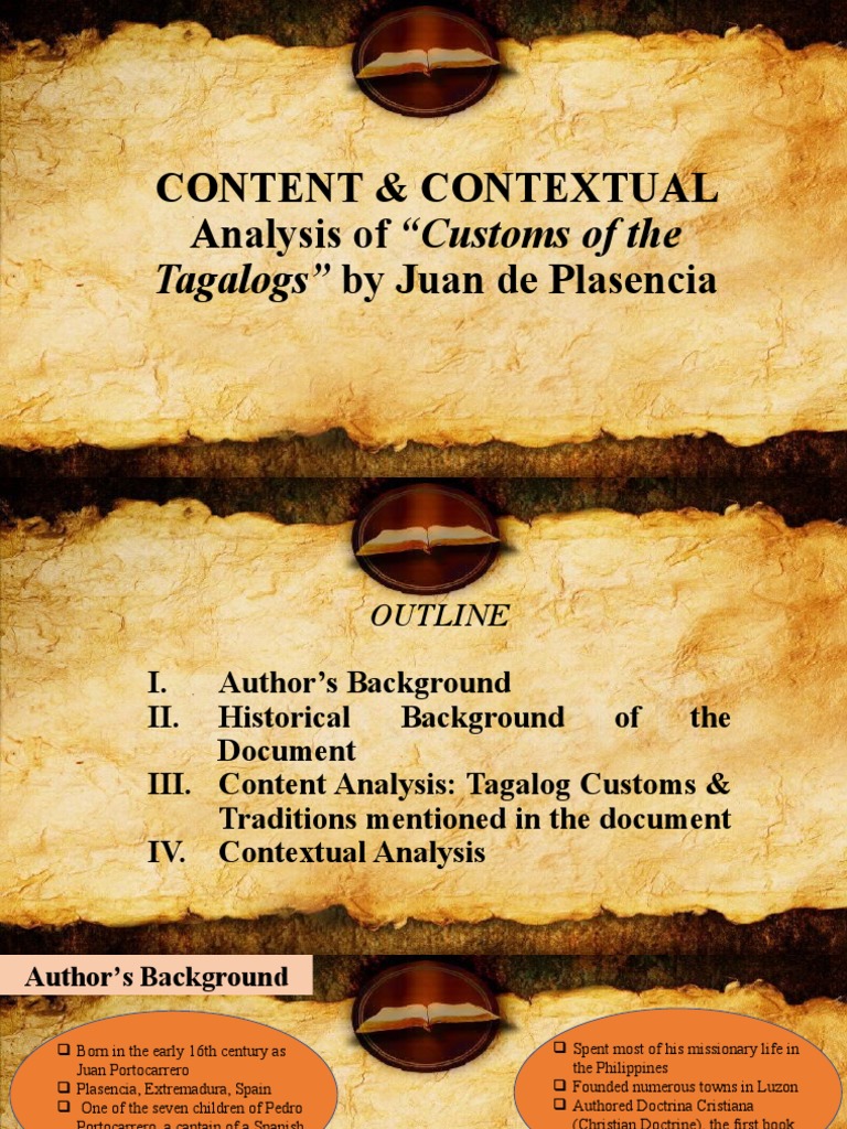 Analysis of 'Customs of the Tagalogs' by Juan de Plasencia: Insights ...