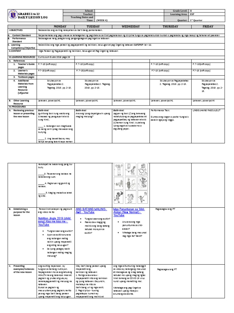 DLL - Esp 2 - Q1 - W4 | PDF
