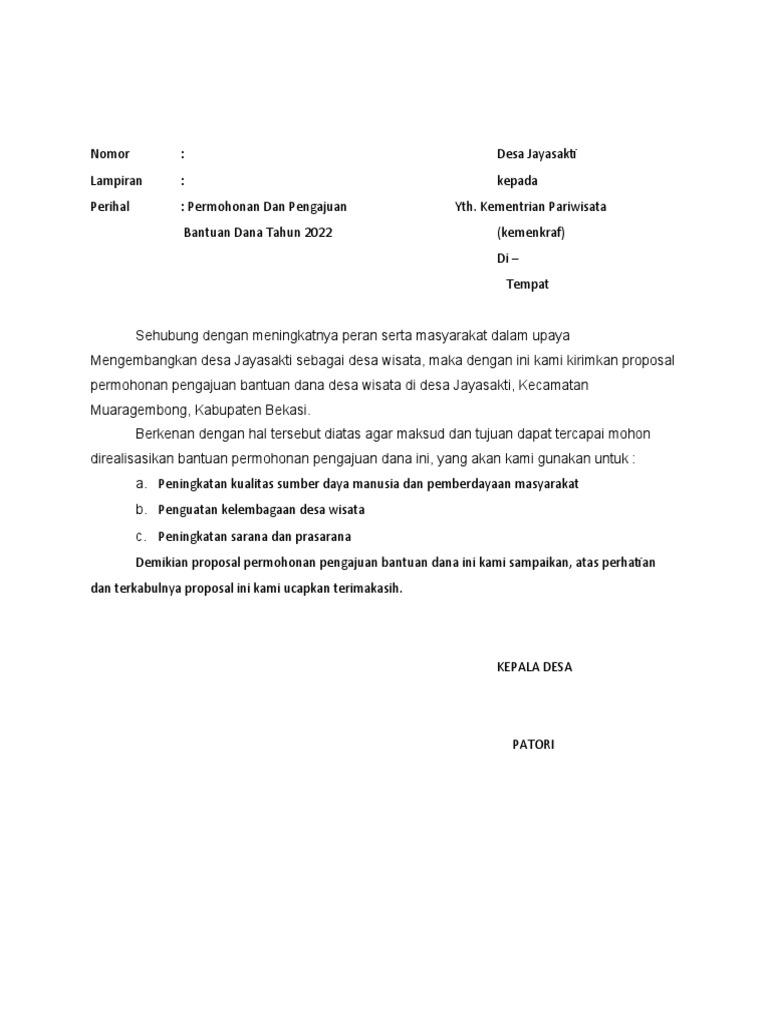 Proposal | PDF | Perjalanan