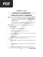 Class 12 Matrices and Determinants Formulas | PDF