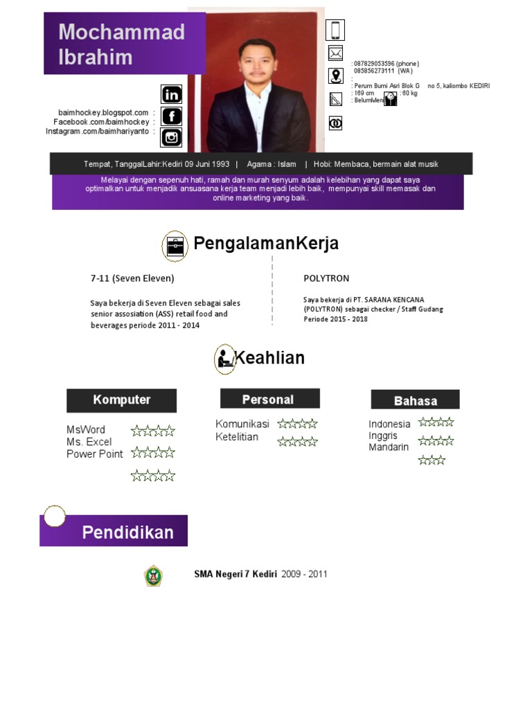 CV Baru Baim | PDF
