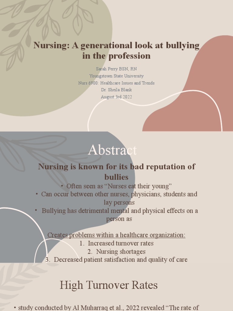 Nursing Issues | PDF | Nursing | Workplace Bullying