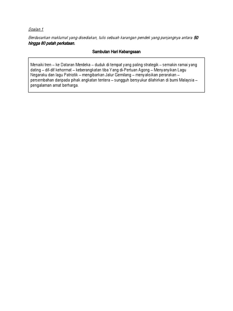 Karangan Pendek Tingkatan 3 | PDF