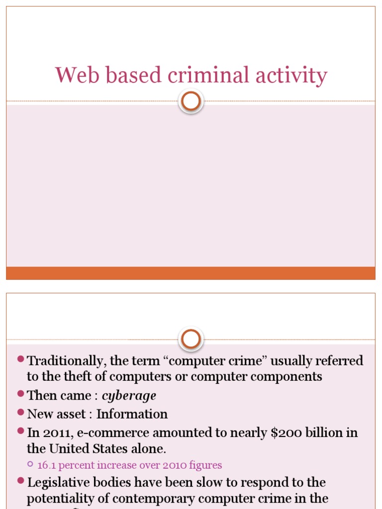 6 Web Based Criminal Activity | PDF | Social Science