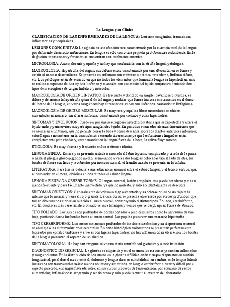 Enfermedades y Lesiones de la Lengua | PDF | Neoplasias | Epitelio