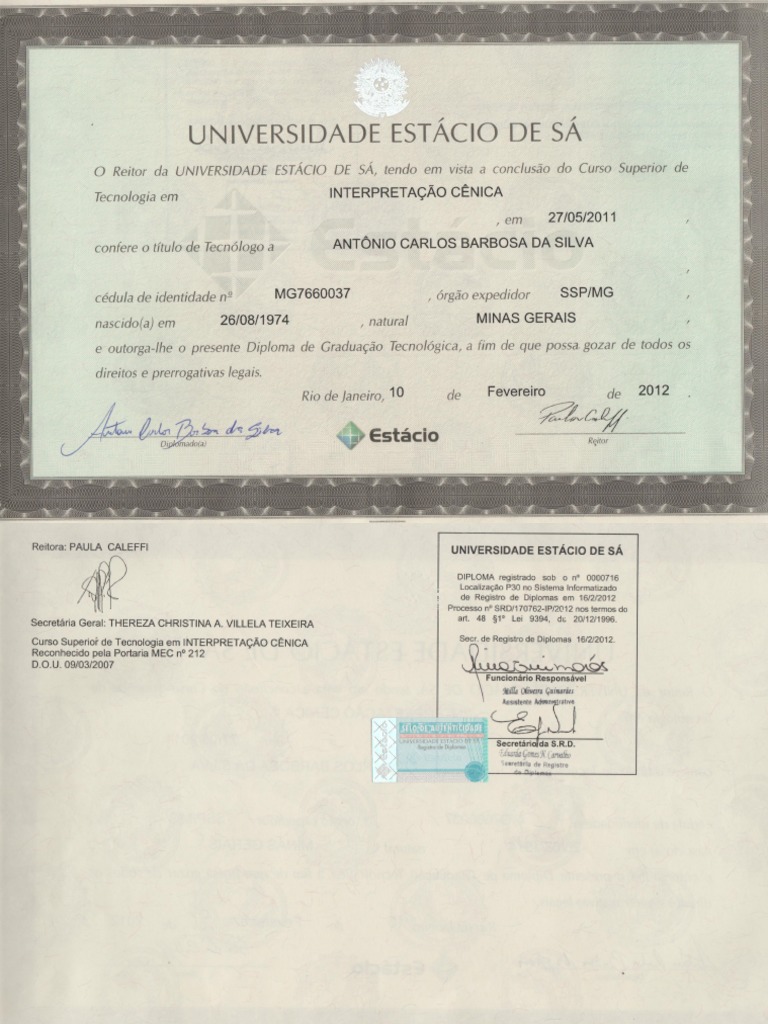 Diploma Frente e Verso | PDF