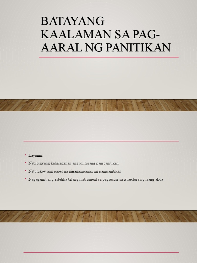 Batayang Kaalaman Sa Pag Aaral NG Panitikan | PDF