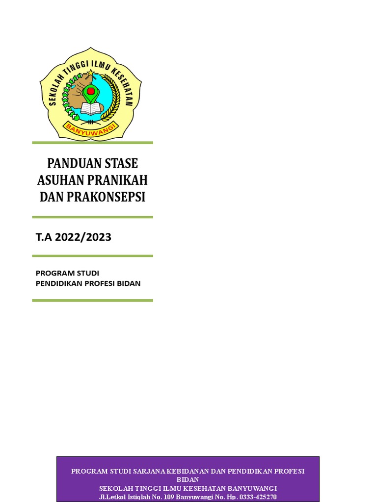 Panduan Stase Pranikah Dan Prakonsepsi | PDF