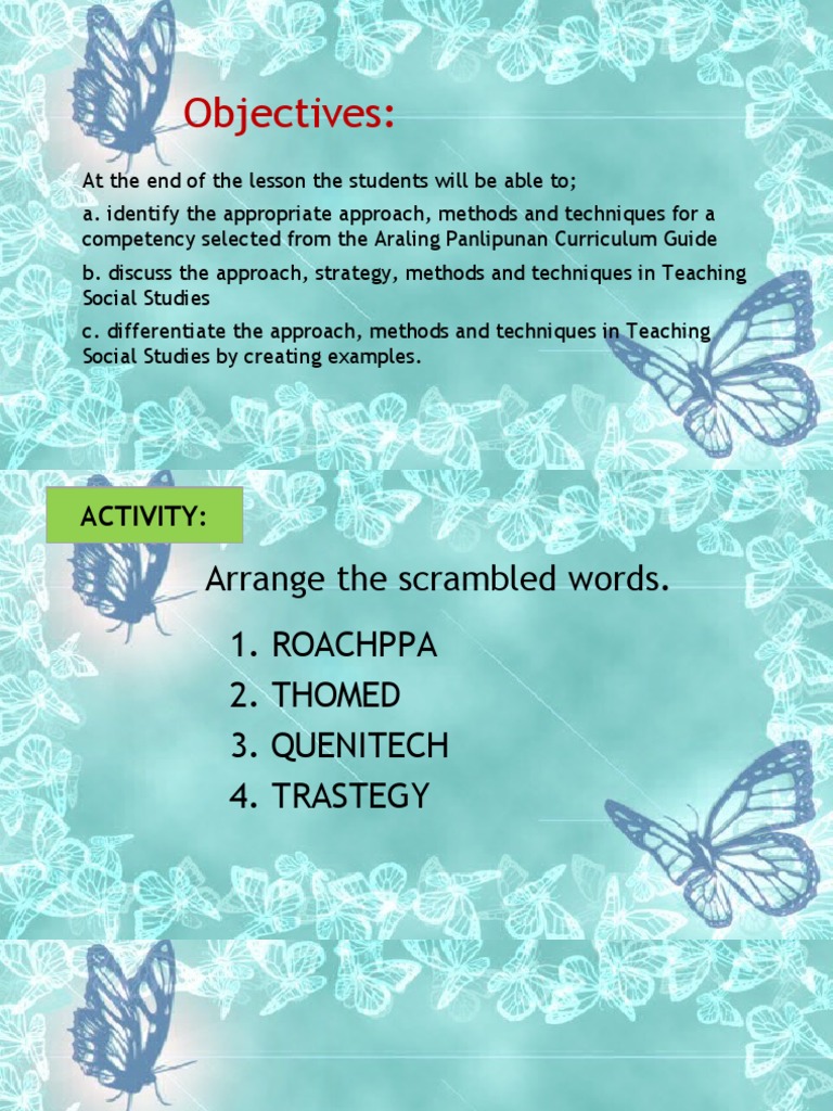 Teaching Strategies for Social Studies | PDF | Teaching Method ...