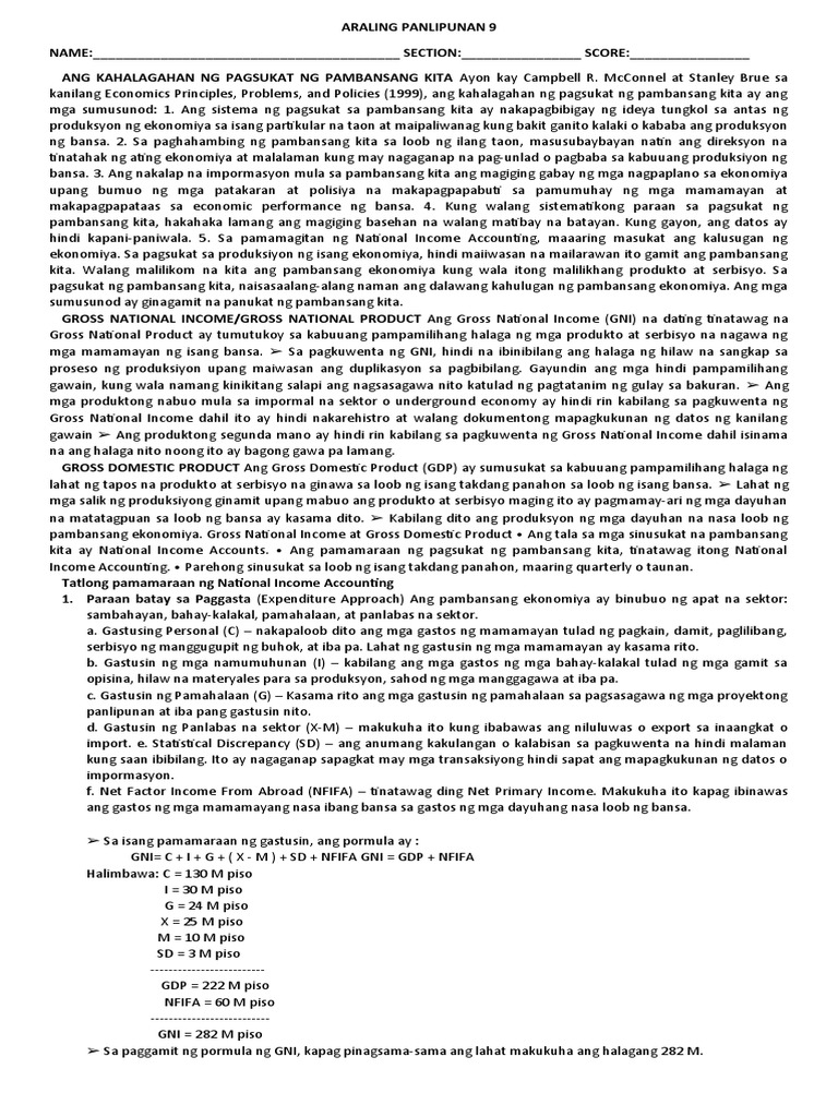 Araling Panlipunan 9 2ND Acvitiy Sheet 3RD Quarter | PDF