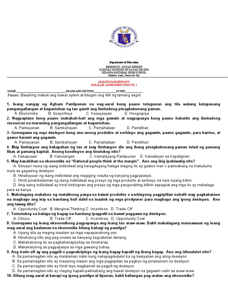Ap9 Parallel Assessment Module 2 | PDF