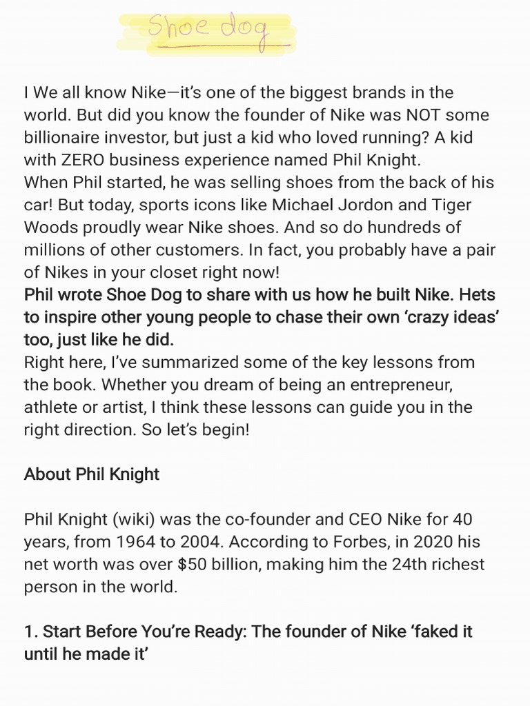 Shoe Dog | PDF