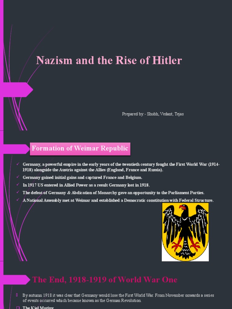 SST PROJECT (Nazism and The Rise of Hitler) | PDF | Weimar Republic ...