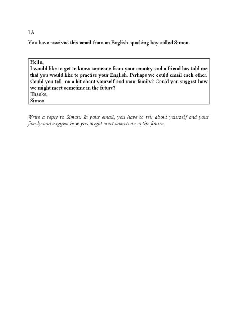 Informal Letter 1a | PDF