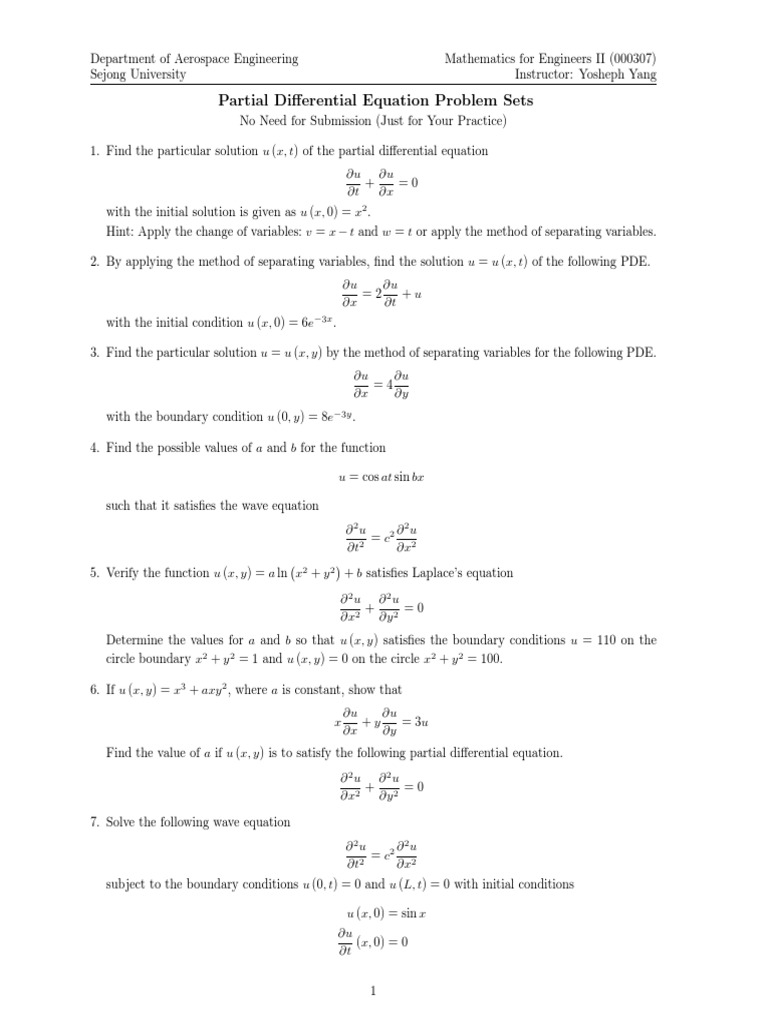 공업수학2 | PDF | Partial Differential Equation | Differential Equations