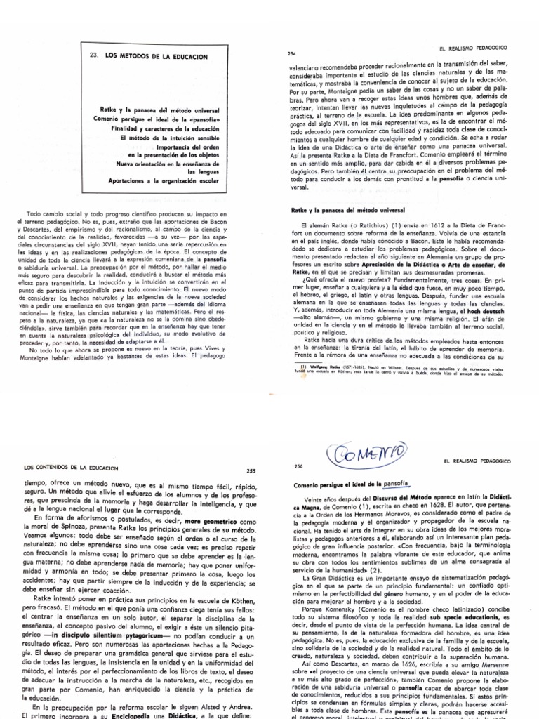 Ratke y la panacea educativa universal | PDF | Educación de la primera ...