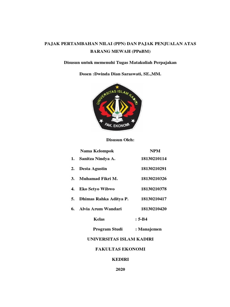 MAKALAH PPN DAN PPNBM KELOMPOK 3 | PDF