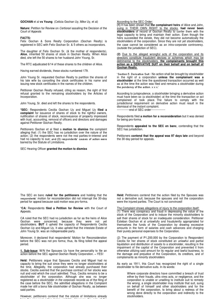 Gochan Vs Young | PDF | Finance & Money Management | Social Science