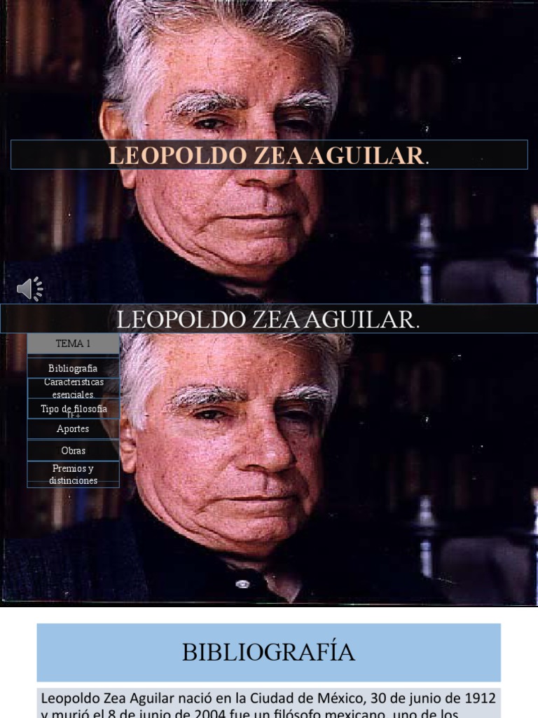 Biografía de Leopoldo Zea Aguilar | PDF