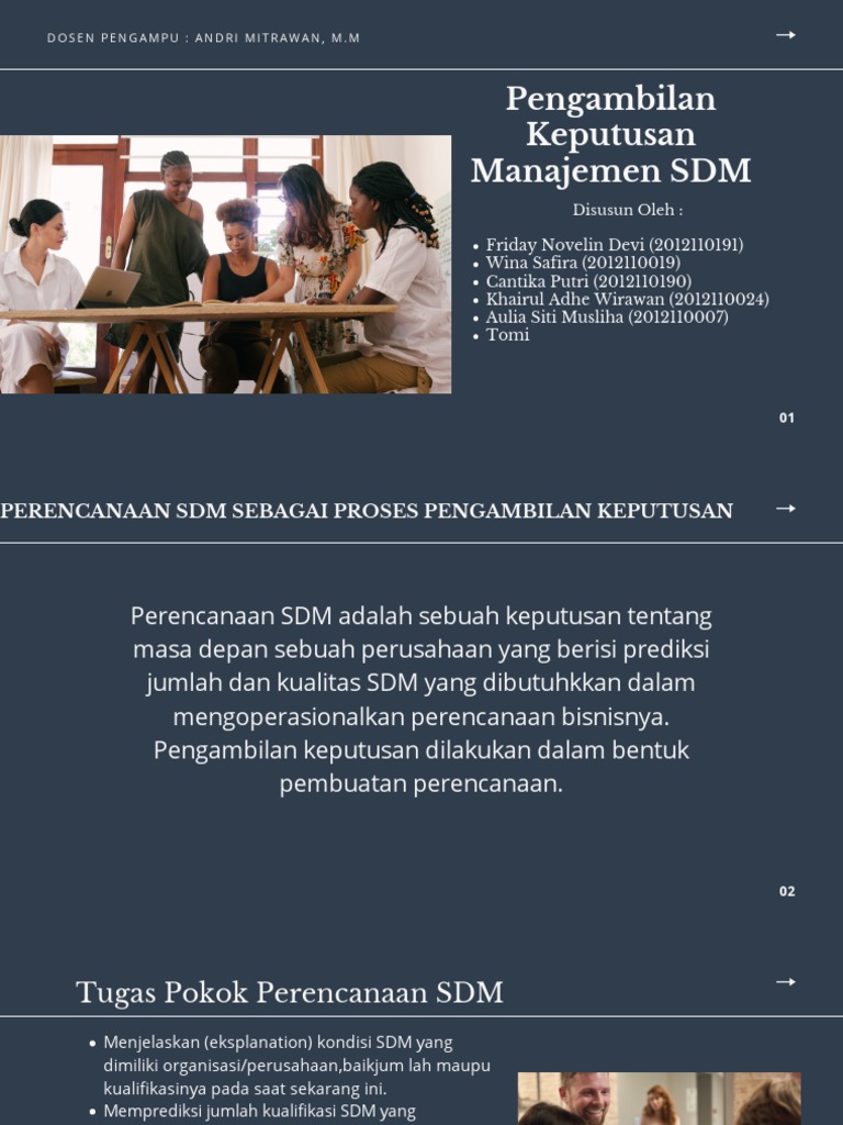 Presentasi Pengambilan Keputusan Manajemen SDM | PDF