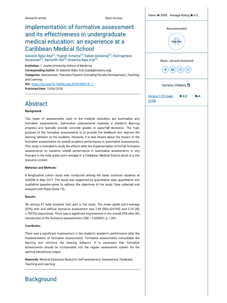 Assessment Abstract | PDF