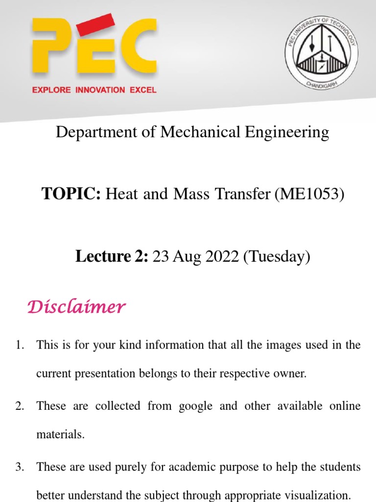 Lecture 2 - Heat and Mass Transfer (HMT) - 5th Sem - ME1053 | PDF | Thermal Conduction | Heat ...
